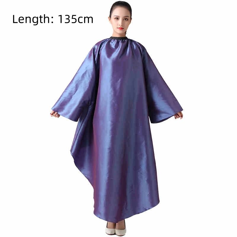 Парикмахерская с длинными рукавами, халат для стрижки, парикмахерский халат, фартук для стрижки волос, тканевая накидка для парикмахера, водонепроницаемый халат