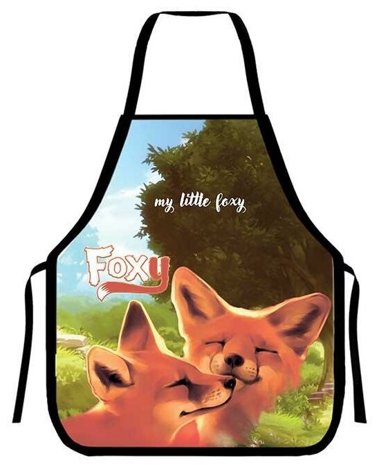 Накидка для творчества, большая, печать на ткани, ФДТ-33, милые лисички