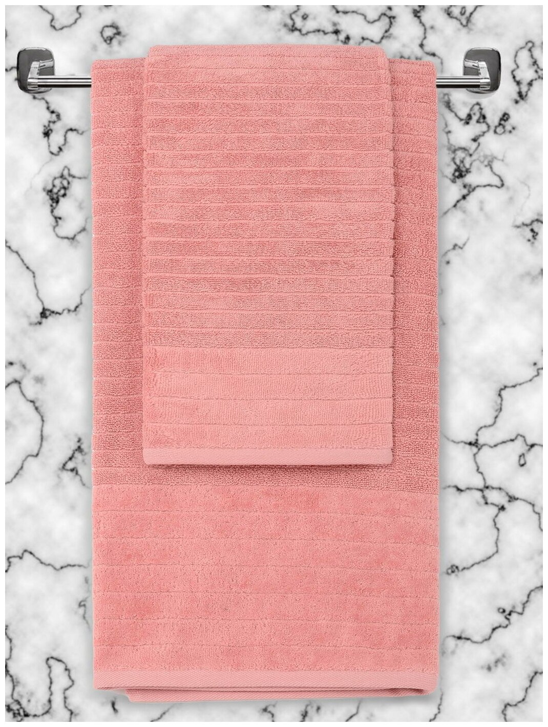 Полотенце Sofi De MarkO "Freddie", махровое, 50x70 см, 100% хлопок, коралловое