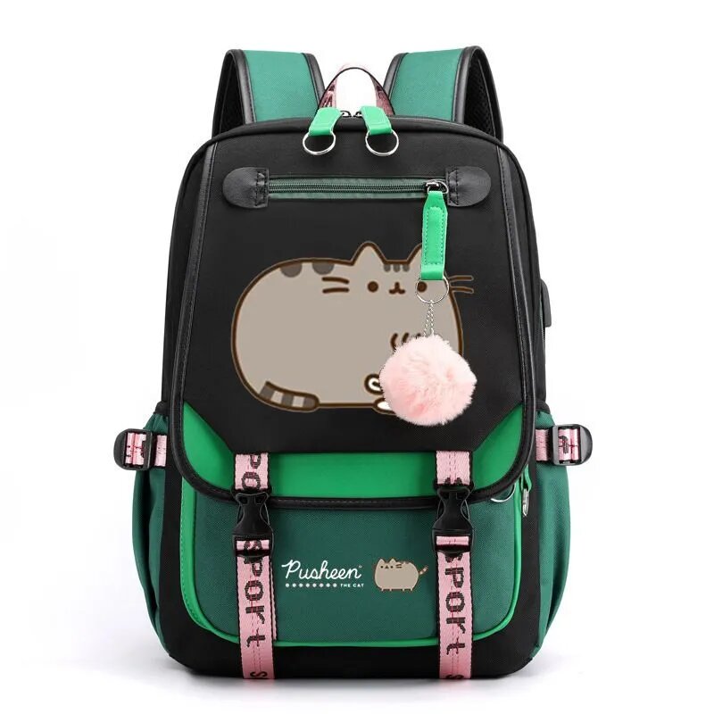 Рюкзак Pusheen детский для школы и прогулок, вместительный, легкий, полиэстер, 39x29x11.5 см, вес 600 г — фото 1