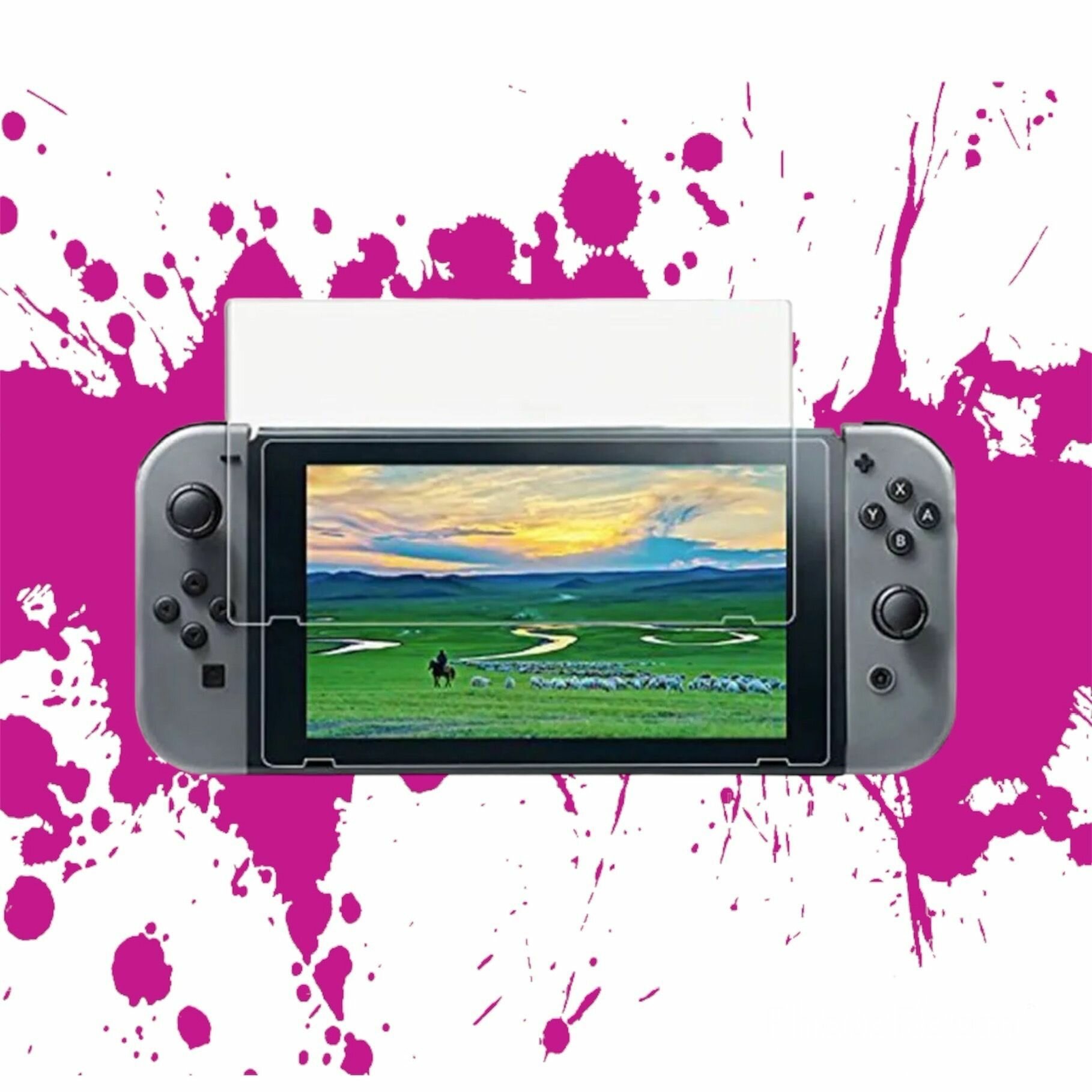 Защитное стекло для Nintendo Switch / Защитное стекло на Нинтендо Свич — фото 1