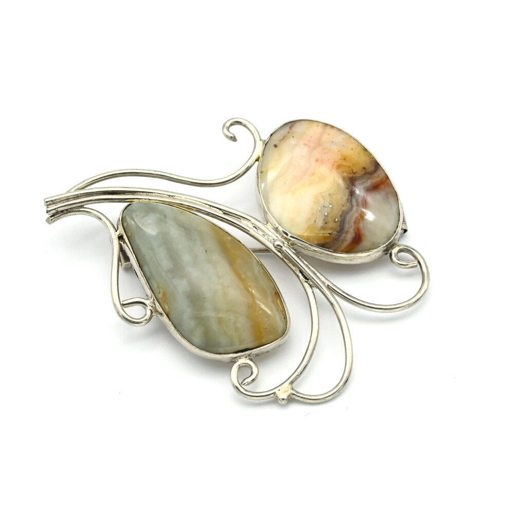 Брошь, агат