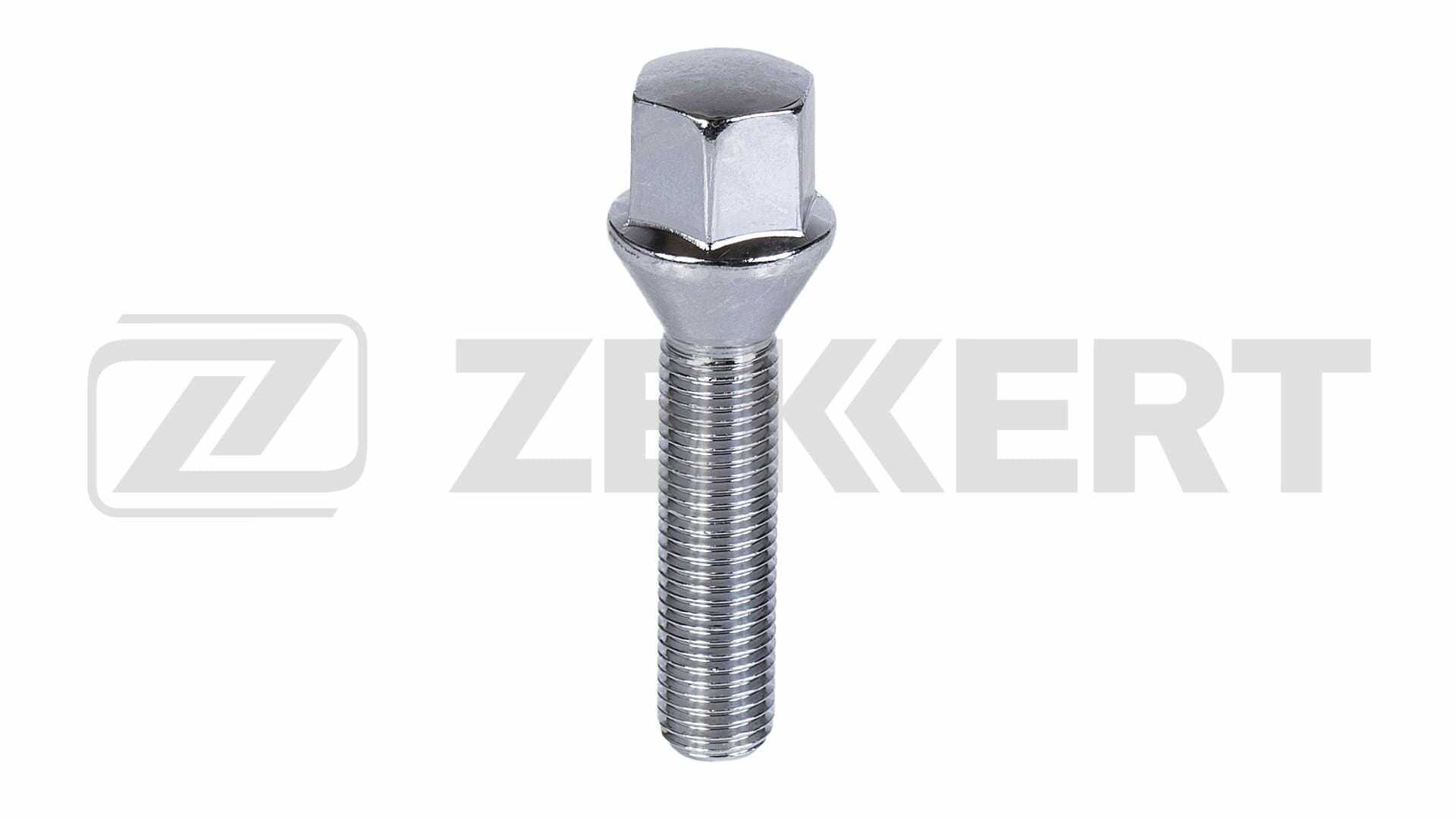 Болт колесный конус M12x1,5 длина резьбы 45 ключ 17 цинк. Комплект - 4 шт.