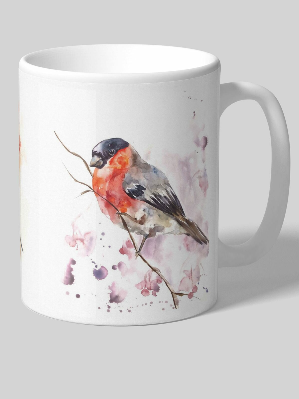 Кружка cooperative.moscow " Снегирь " (кружка со Снегирем , Снегирь , питомец, кружка с птицей, подарок с любовью, друг человека, кружка с питомцем) , 330 мл, 1 шт