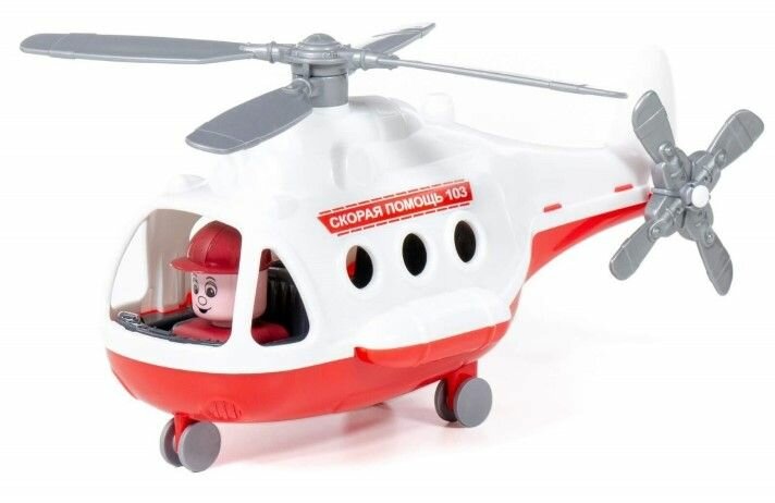 Детский вертолёт - скорая помощь "Альфа", игрушечный воздушный транспорт спецслужб, сюжетно-ролевая пластиковая модель для мальчиков, в сетке