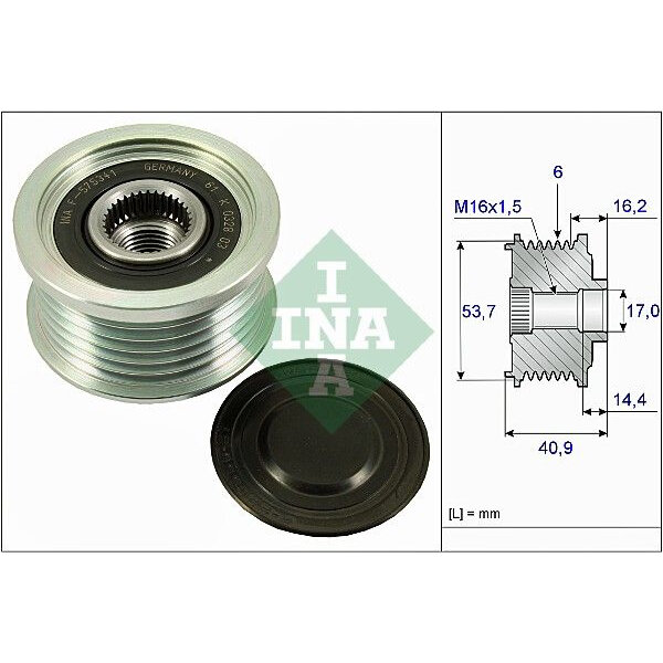 Шкив генератора для автомобиля, INA 535 0270 10 (1 шт.)