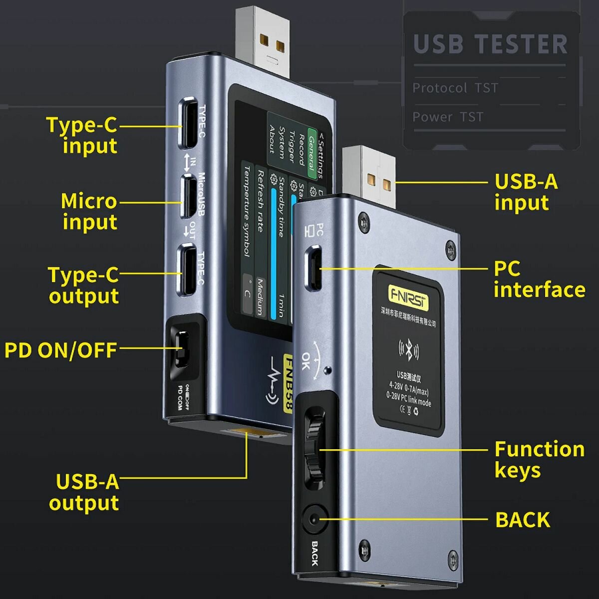 USB-тестер FNIRSI-FNB58 — фото 1