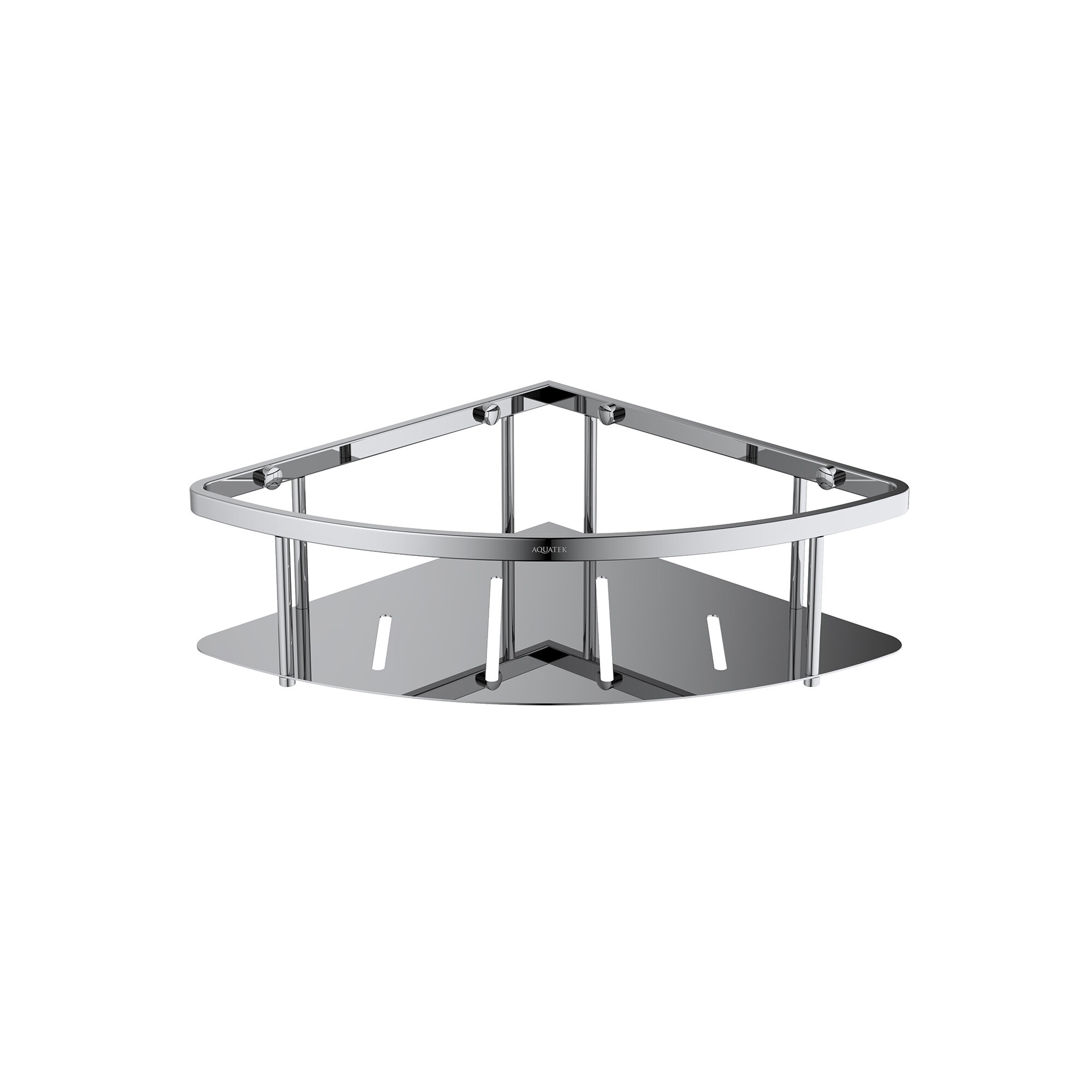Полка для душа угловая Aquatek 218x218x75, решётчатая, хром AQ4926CR