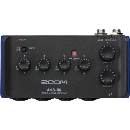 Аудиоинтерфейс Zoom AMS-44, для музыки и стриминга