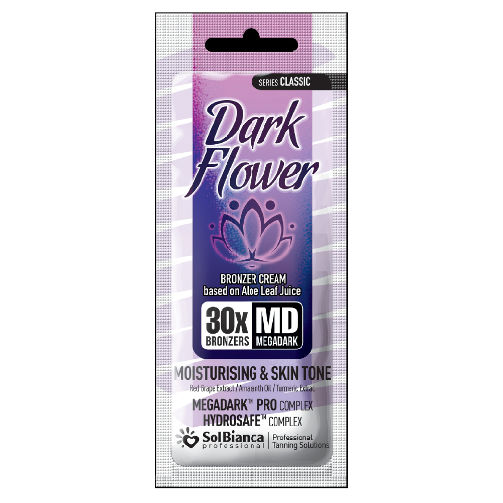 SOLBIANCA Крем для солярия / крем для загара в солярии с бронзатором Dark Flower 30х, 15 мл