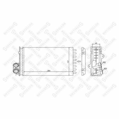 Радиатор печки Stellox 1035015sx для Renault Laguna I