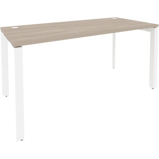 Стол рабочий Riva CHAIR на П-образном м/к O. MP-SP-4.7 Дуб аттик/Белый металл 1580*720*750 Onix