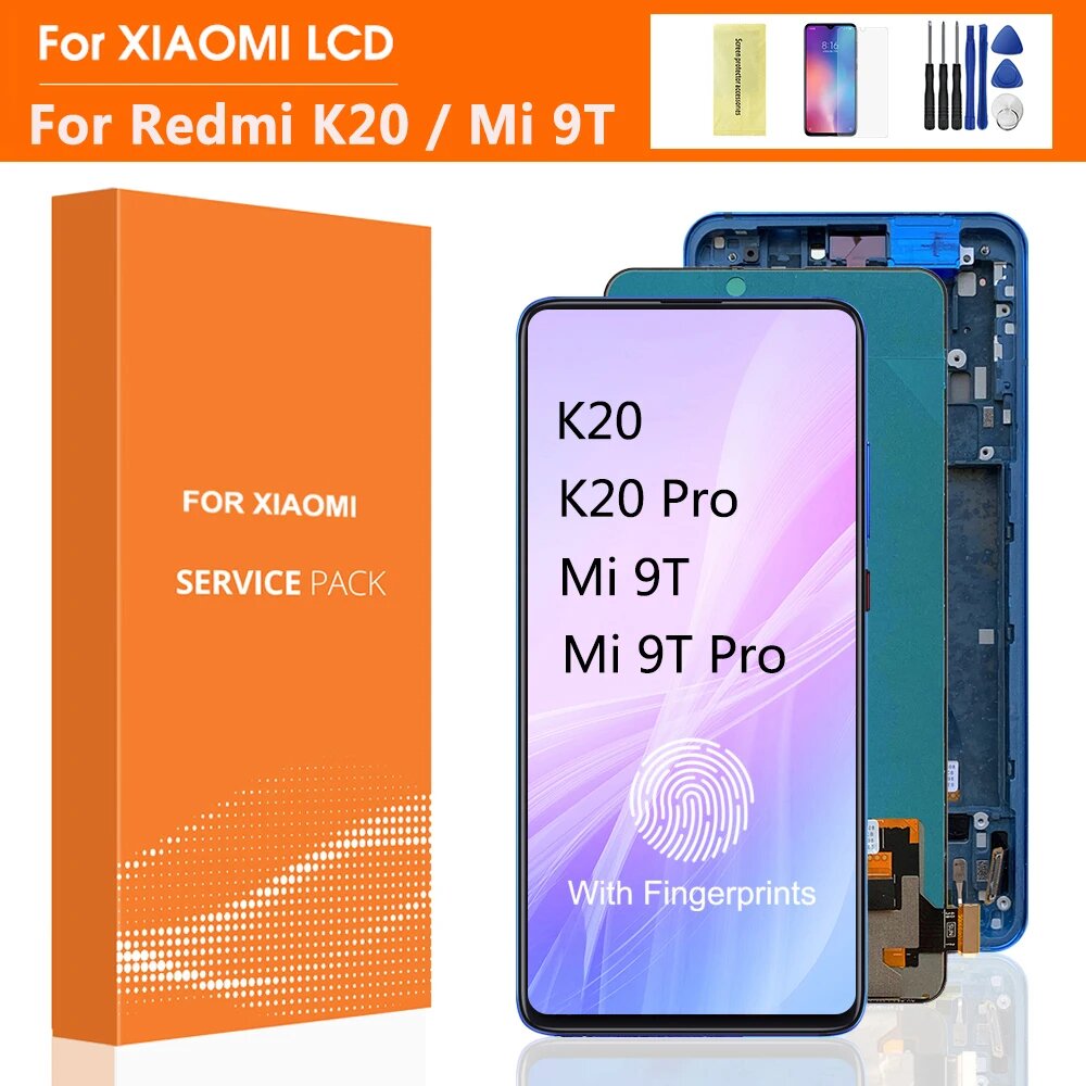6,39-дюймовый Super AMOLED LCD-дисплей Для Xiaomi Mi 9T Redmi K20, Емкостный AMOLED BlackFrame