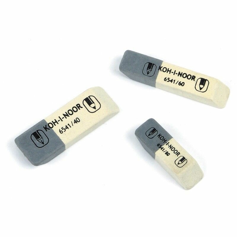 Ластик Koh-I-Noor 6541/40 каучуковый, комбинированный (5 штук в упаковке)