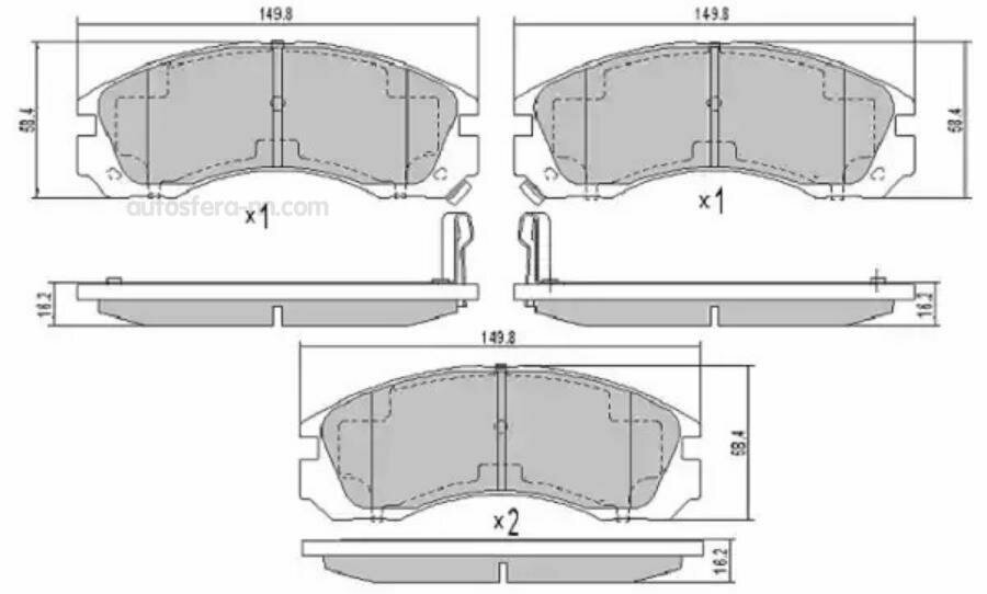 FREMAX FBP0923 колодки дисковые передние!\ Mitsubishi Space Wagon 2.4GDi 98>/Gear 2.0-2.5TD 95>