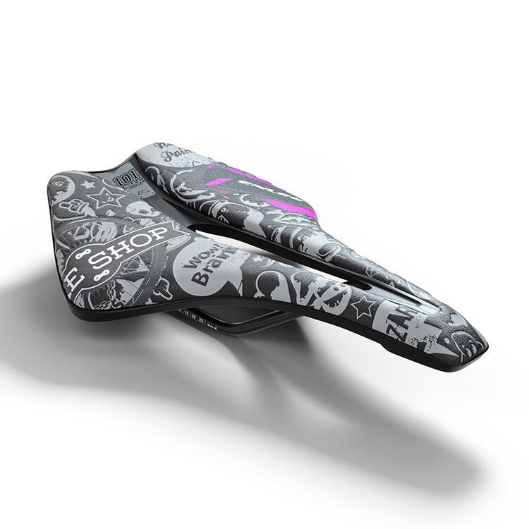 Седло велосипедное Enlee DS-30L для MTB, фитнеса с цветным принтом унисекс