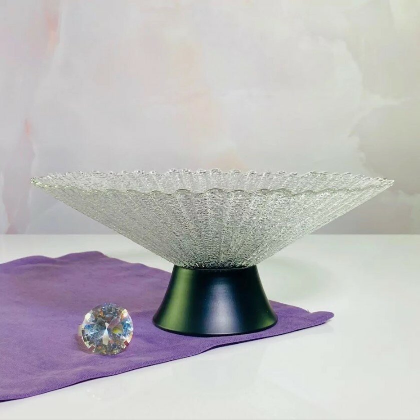 Фруктовница 26см на ножке Стекло 200-111 118-200-111