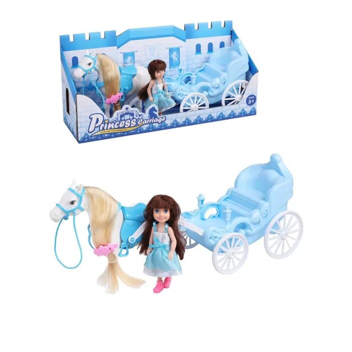 Кукла для девочки Наша Игрушка Игровой набор карета с лошадью