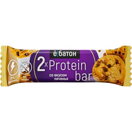 Протеиновый батончик Ёбатон Protein bar со вкусом печенья 50гр