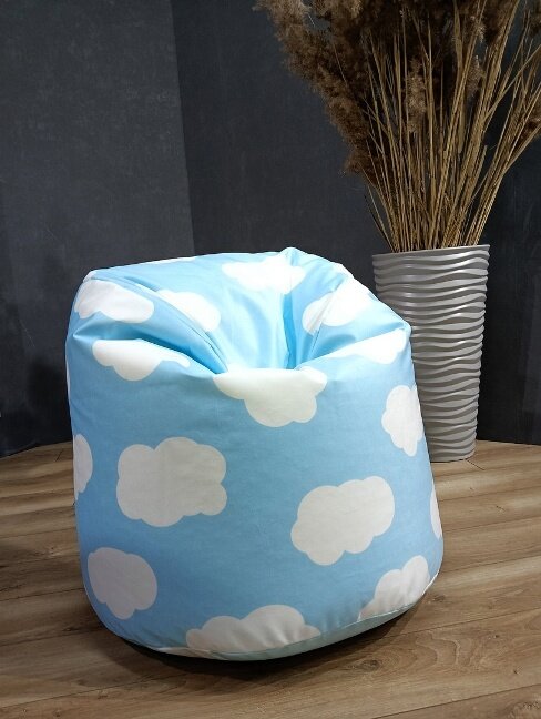 Мешок-чехол для игрушек Nemebel велюр "Облачко", для хранения мягких вещей