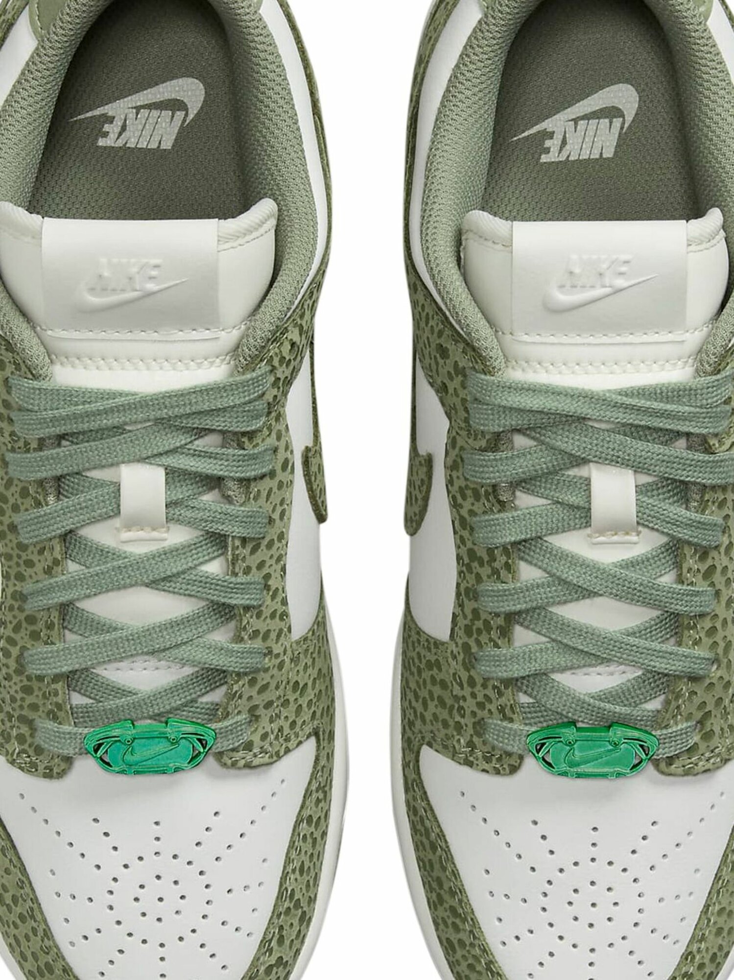 Кроссовки NIKE Dunk Low Green, размер 9 US, белый — фото 1