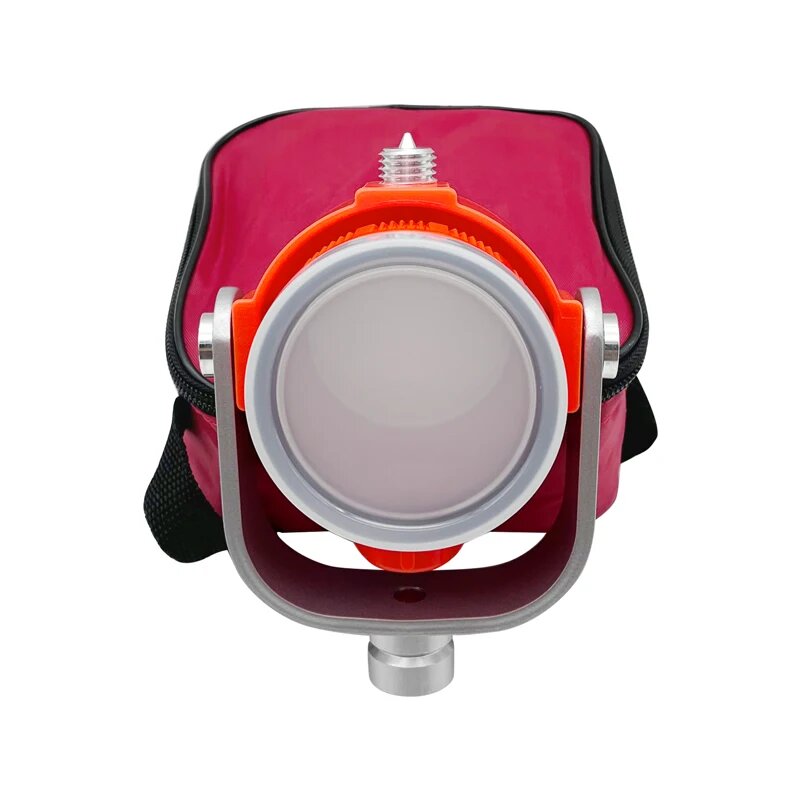 Одинарная призма с мягким мешком, резьбой 5/8x11 для геодезических тахеометра -30/0 мм со смещением красного цвета