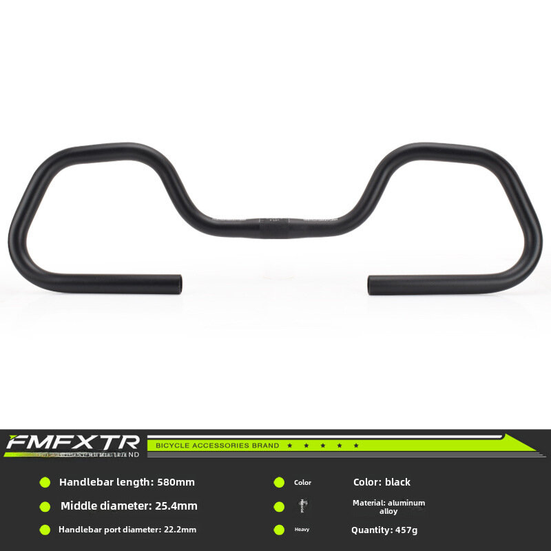 Ручка велосипедная бабочка для внедорожного велосипеда 31.8/25.4 мм кривая алюминиевая регулируемая для длительных поездок (Одна ручка бабочка 25.4)