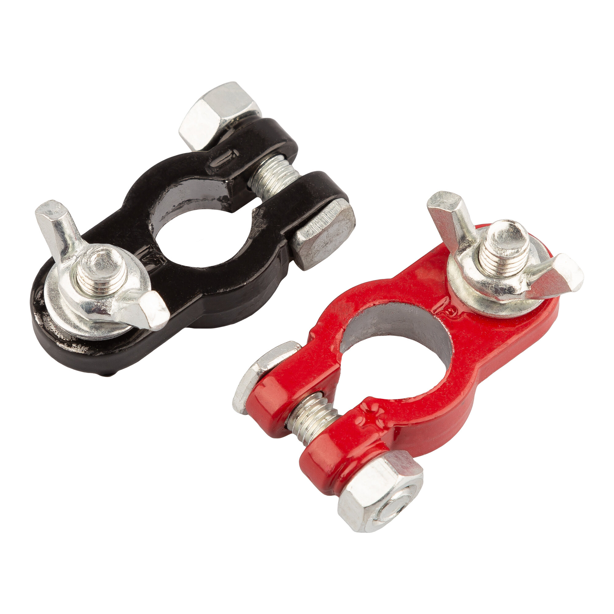 Клемма АКБ WB16 черная+красная (под зажим провода с клеммой барашком), 2шт. (WB)