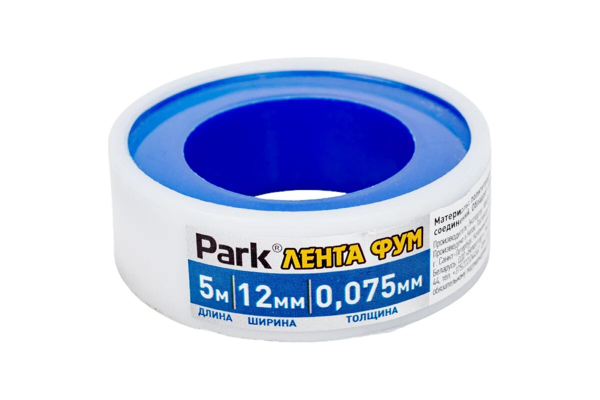 PARK ФУМ лента PTFE 12×0,075 мм, длина 5 м, 104530 уплотнение соединений