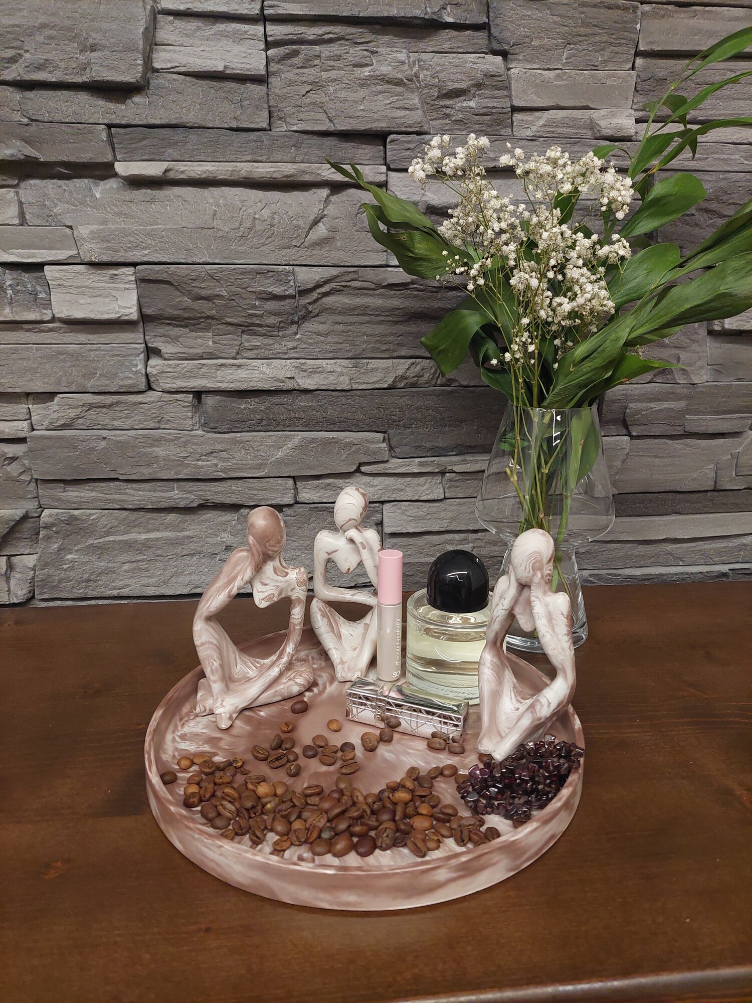 Набор статуэток "Мыслитель" на подносе из высокопрочного гипса от "Ателье декора"