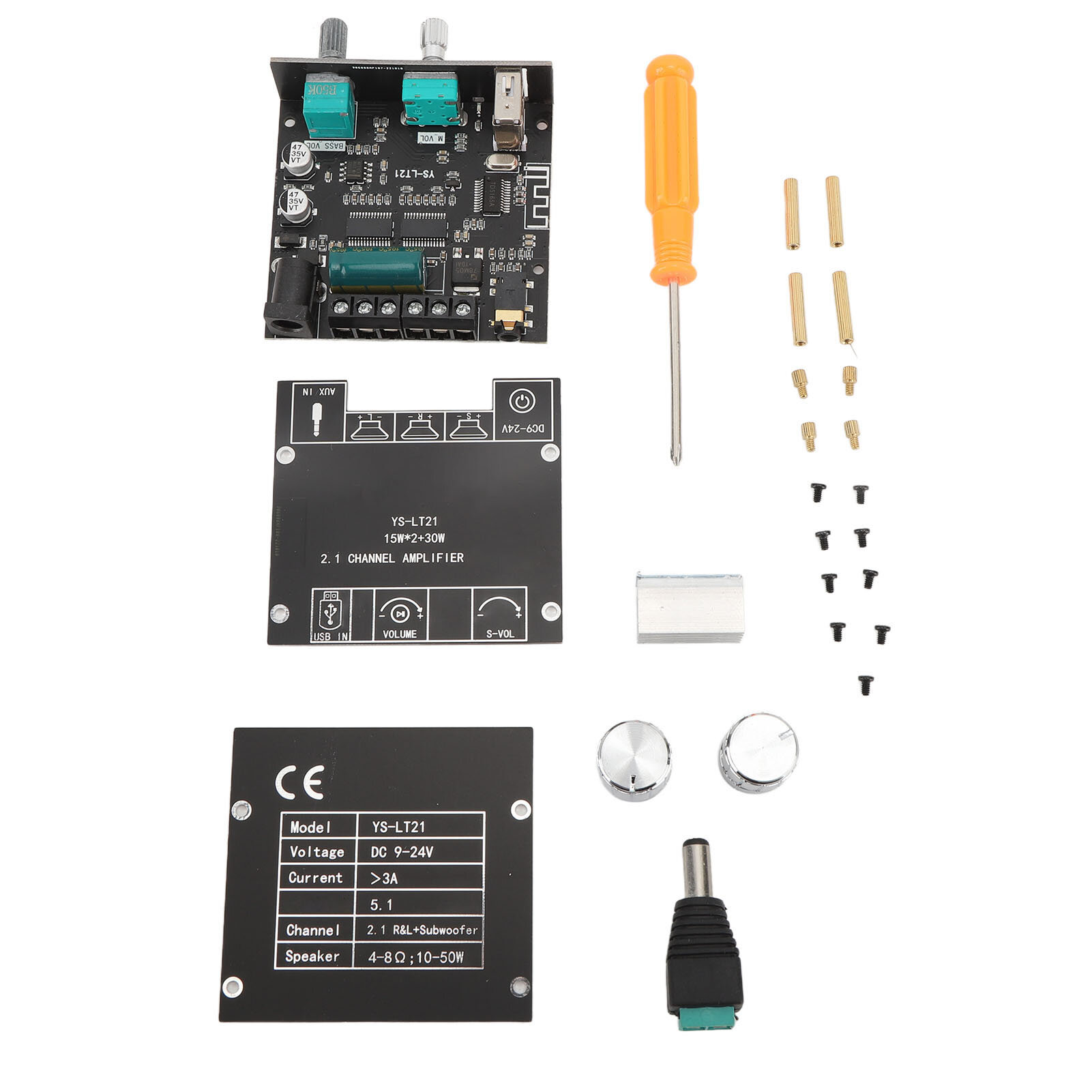 YS LT21 Bluetooth цифровой аудиоусилитель, модуль 2.1 канала, 15 Вт, 15 Вт, 30 Вт с басовым каналом.