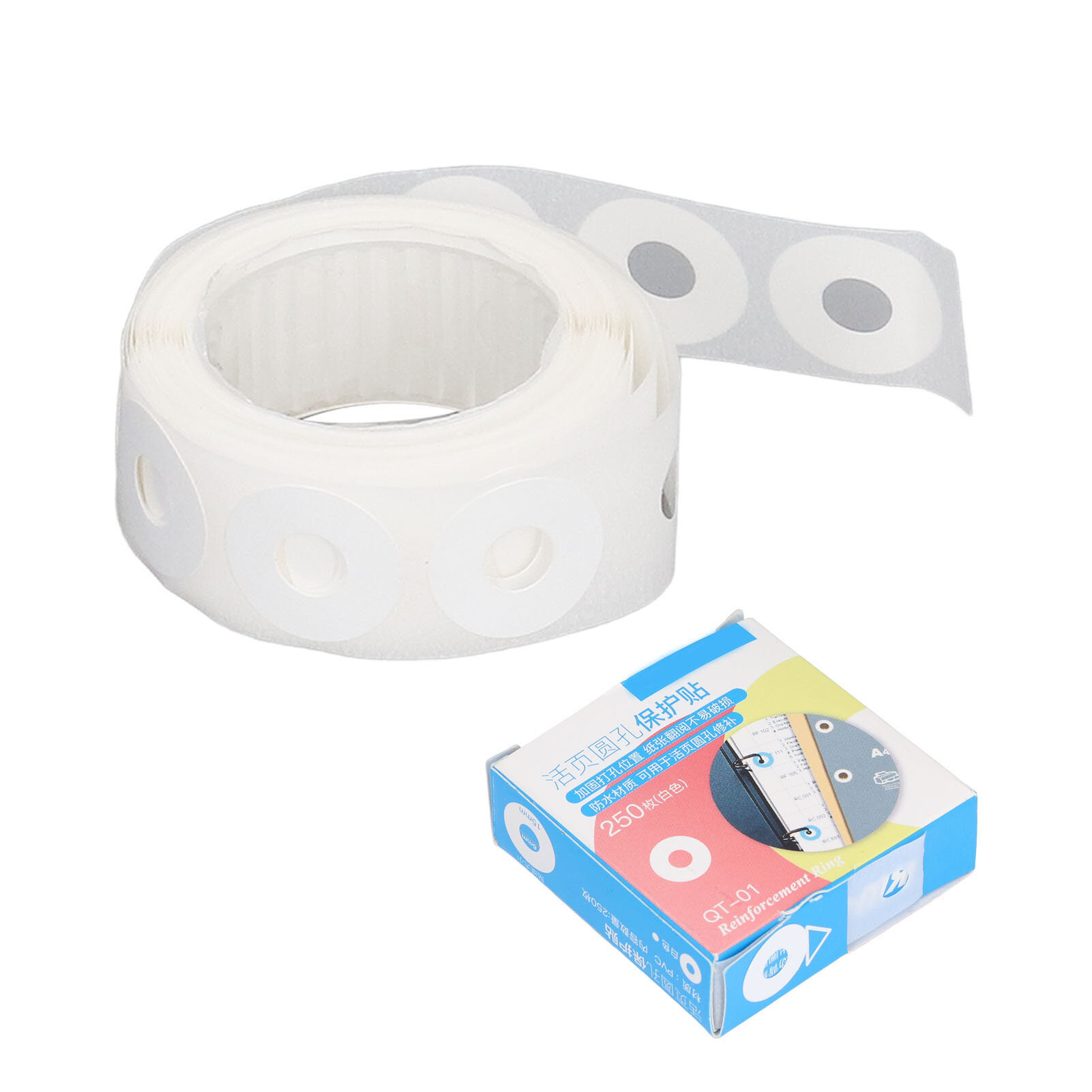 Наклейки для дырокола, самодельные, ПВХ, водонепроницаемые, простые в использовании, усиливающие этикетки, белые