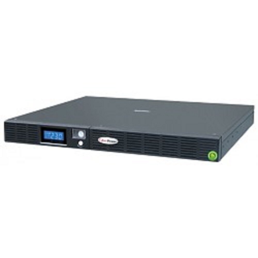 CyberPower OR1000ERM1U ИБП {Line-Interactive, 1000VA/600W USB/RS-232/SNMPslot /RJ11/45 (4+2 IEC С13), 6В/7 Ач х 4}