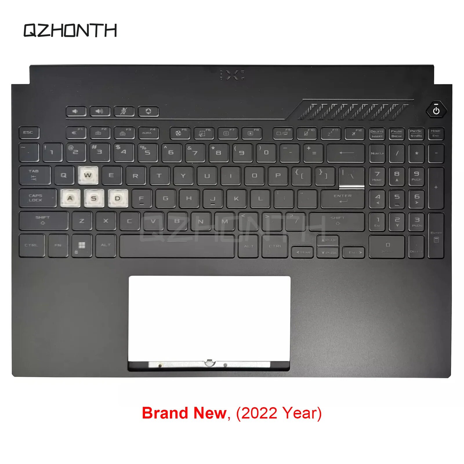 QZHONTH Верхний чехол для ноутбука Asus TUF Gaming FX507 FA507 FX517 с подсветкой