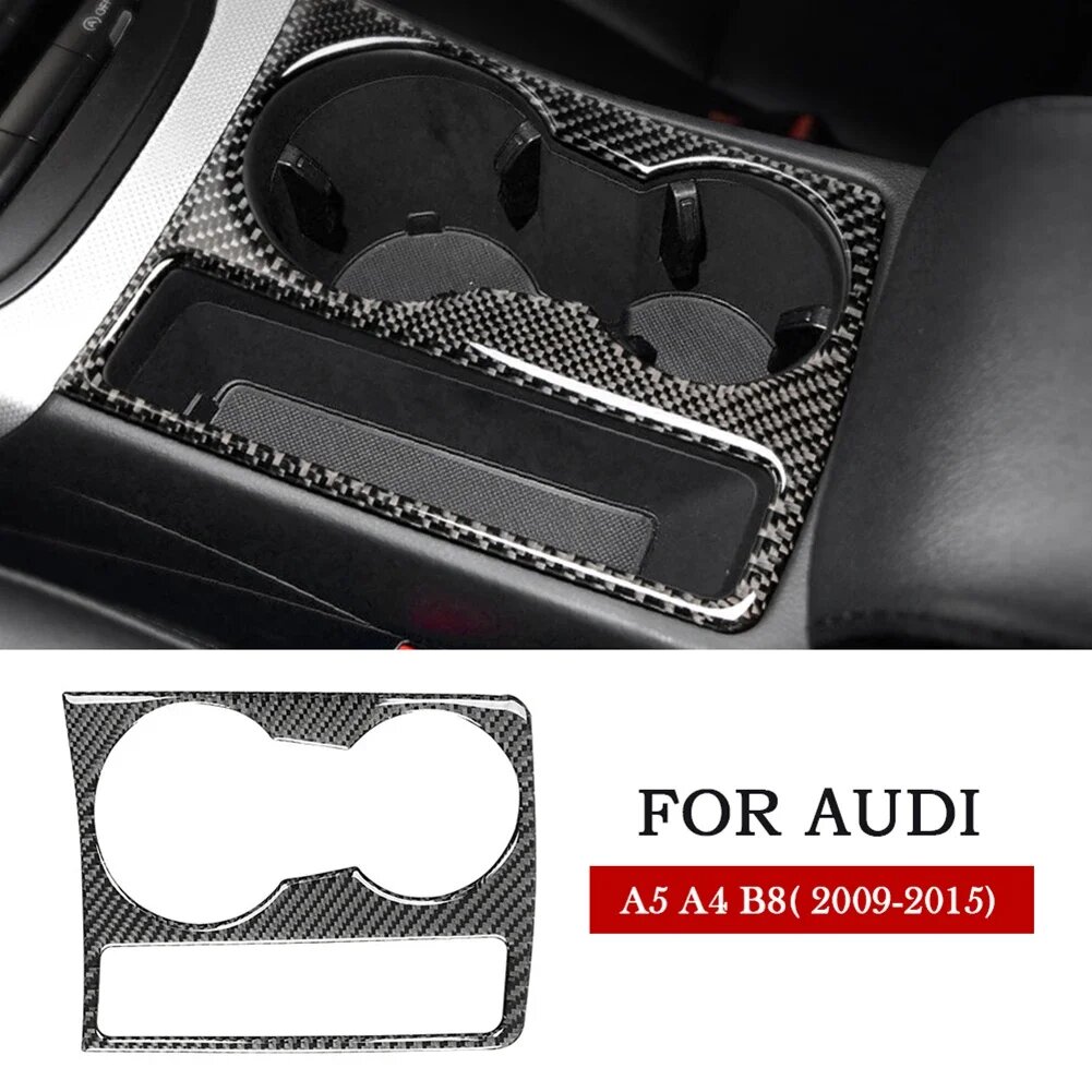 Для Audi A4 B8 2008-2015 S4 8K RS4 A5 8T S5 8F RS5 Автомобильный держатель для чашки, накладка на панель, внутренняя рамка, декоративная наклейка, Стайлинг автомобиля