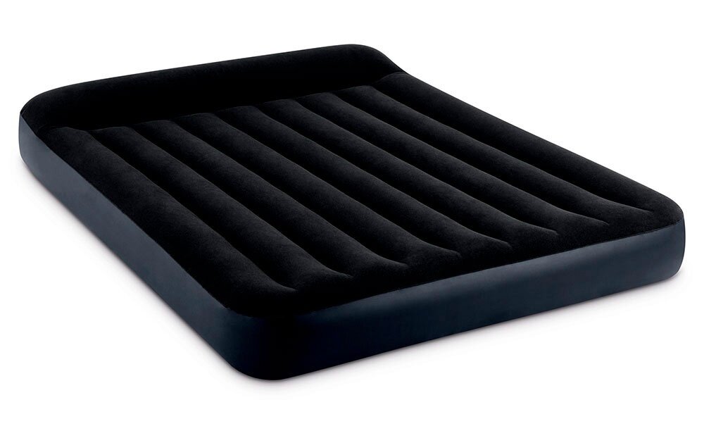 Надувной матрас-кровать Intex с подголовником, Pillow Rest 152х203х25 см (64143)