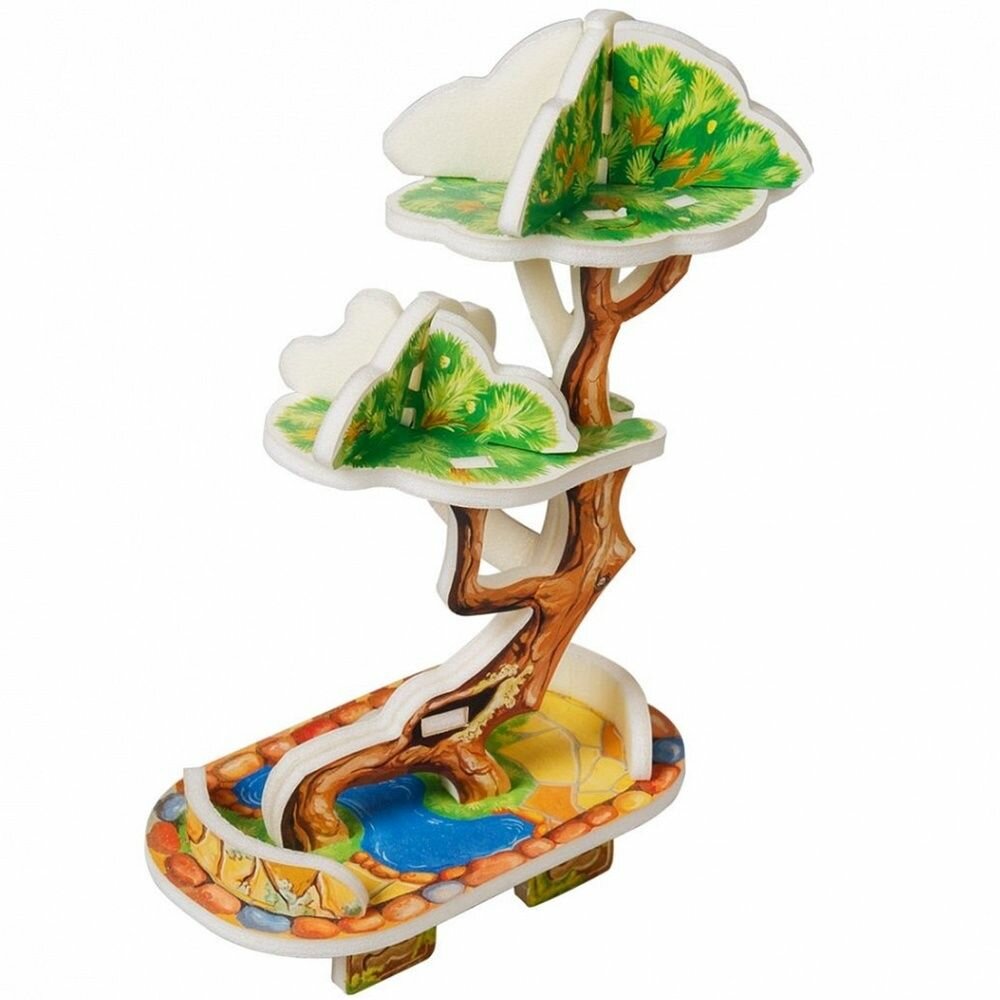 Сборная модель Умная Бумага "Дерево Бонсай", 3D, мини