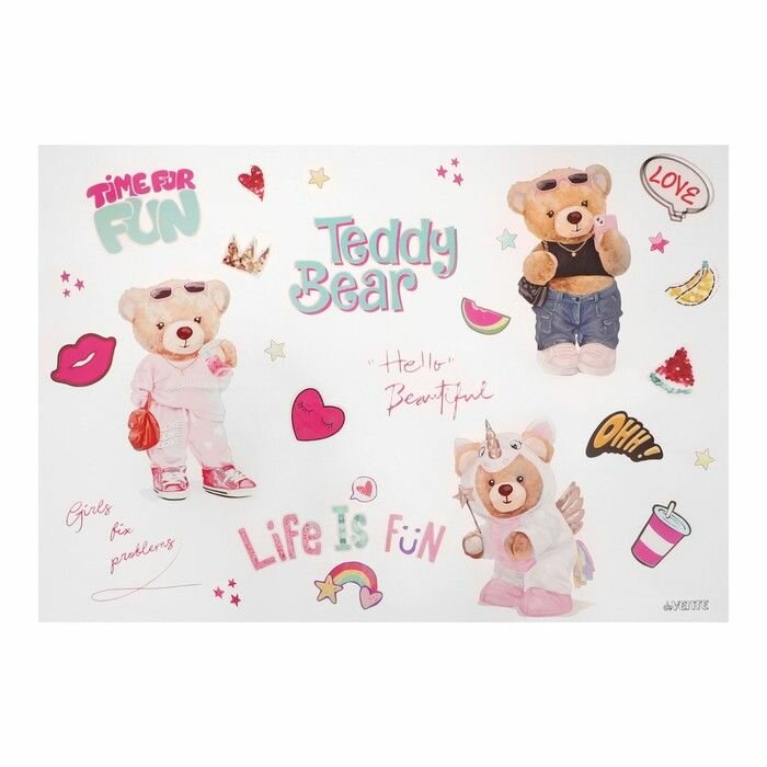 Накладка на стол deVENTE "Teddy Bear", пластиковая, В2, 700х500 мм, 150 мкм (8061433)