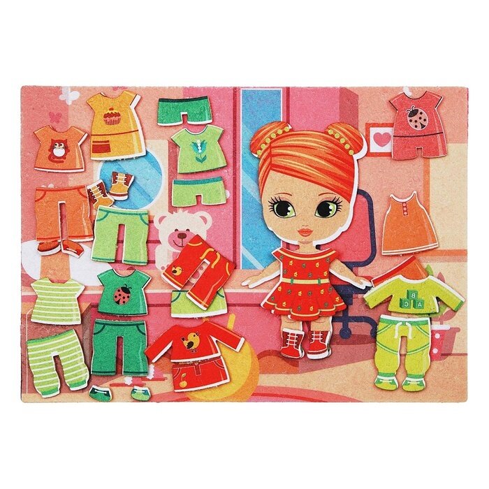 Игра с липучками liplip Одежда для девочки, с игровым полем, фетр (LIP1122)