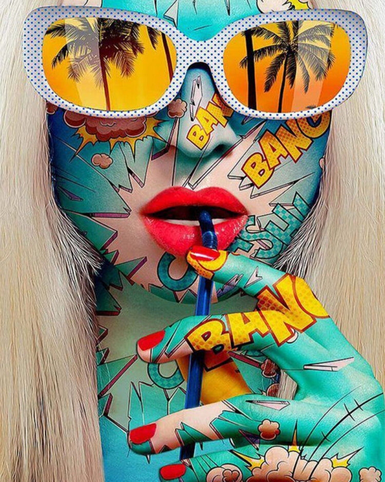 Картина по номерам ARTYARD холст на подрамнике 40х50 см - Девушка в очках