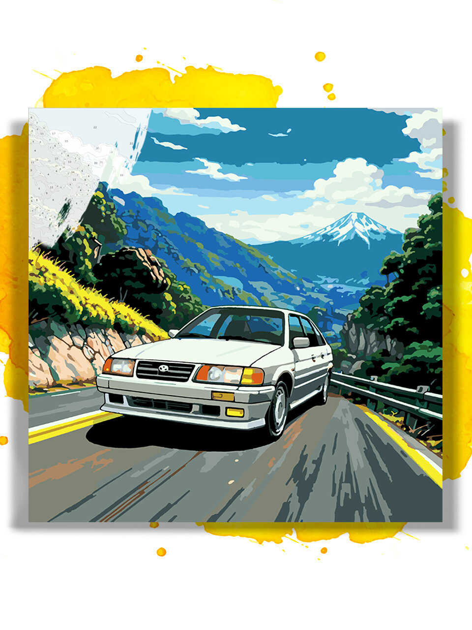 Картина по номерам на холсте Японский дрифт, 50 х 50 см