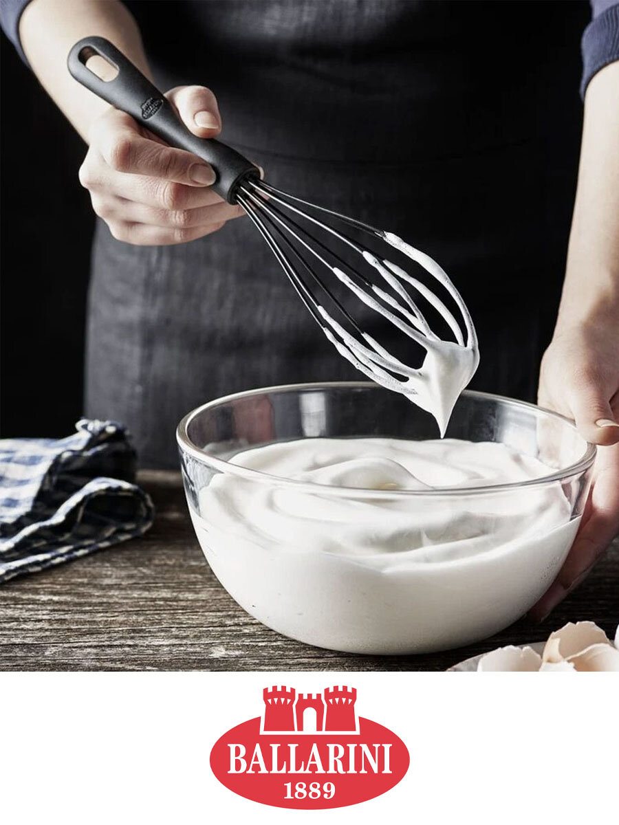 Венчик Ballarini Nero, 29 см, с петлей для подвешивания, нескользящая ручка