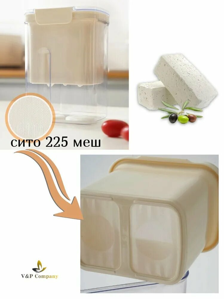 MUMUSU, Сито для йогурта, творожного сыра, творога, форма для мягкого сыра, сыродельница.