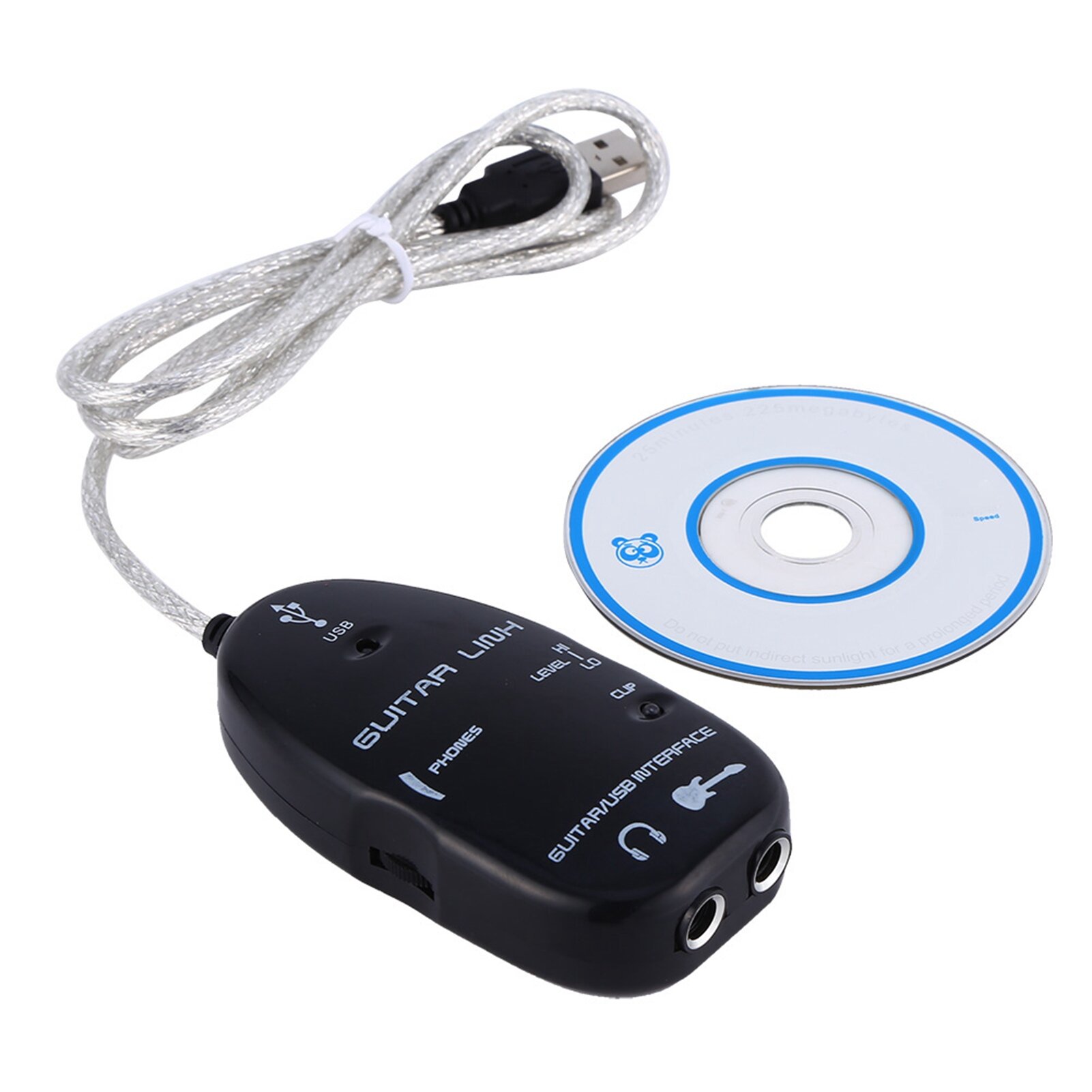 Interface Cable Professional Tool Guitar Link Interface, USB Cable, Audio Easy Plug for PC Recording Adapter