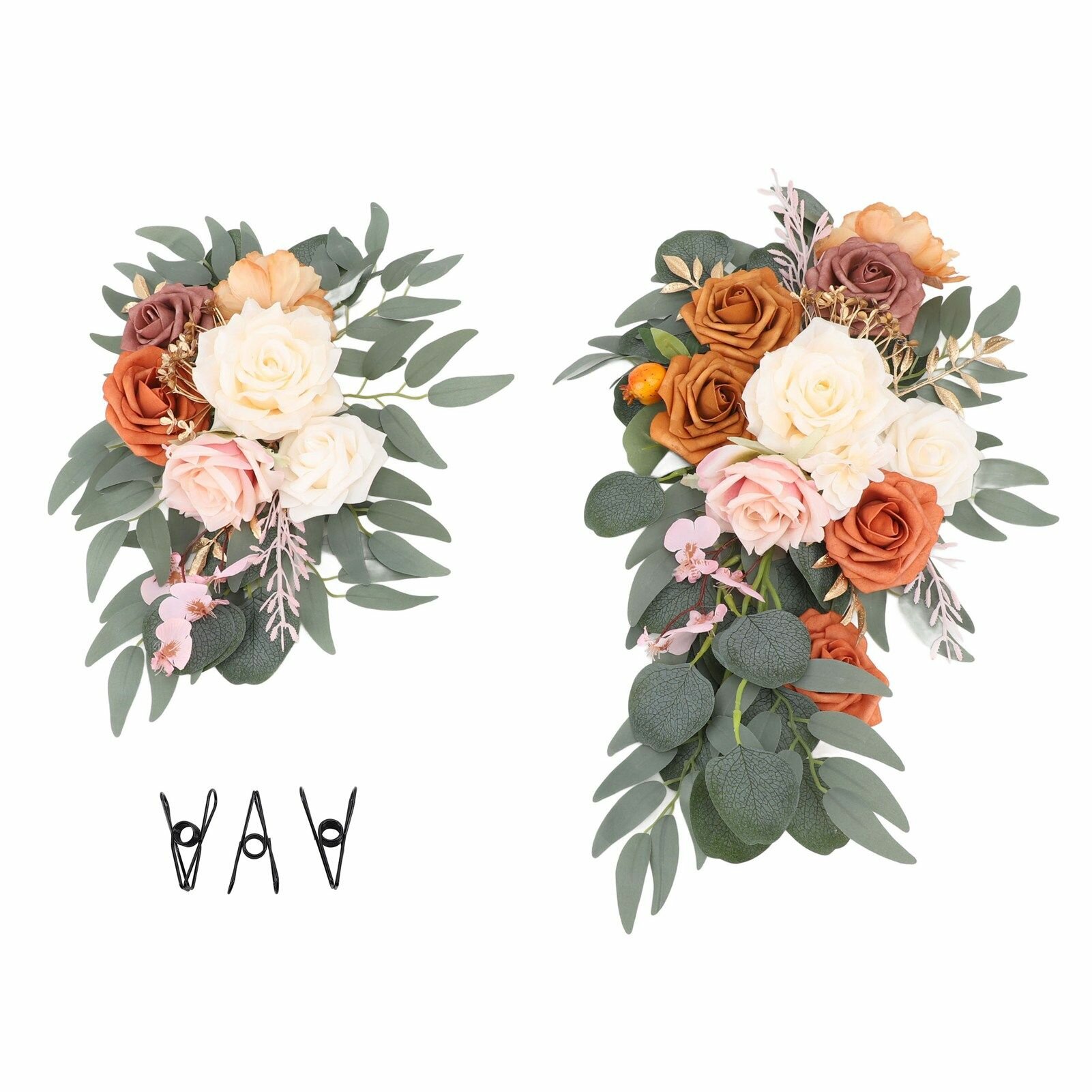 2 золотых декоративных элемента для арки элегантное украшение свадебного пространства