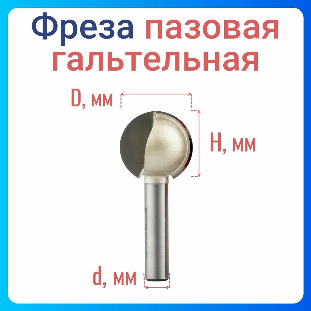 СТФ-1010 Фреза пазовая галтельная D24*H22*R12*d8 Standard Strong