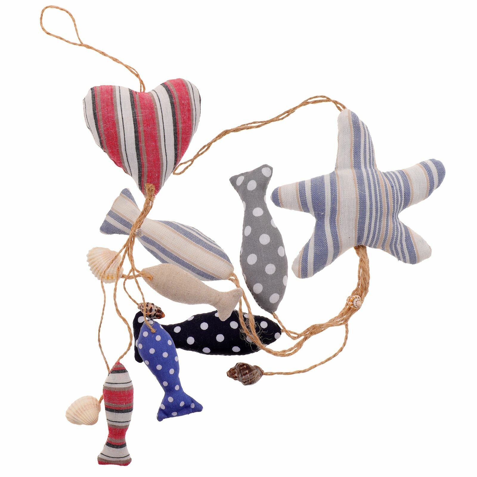 Рыбка На Стену, Тканевый Подвес, Средиземноморский Декор, 2 Шт