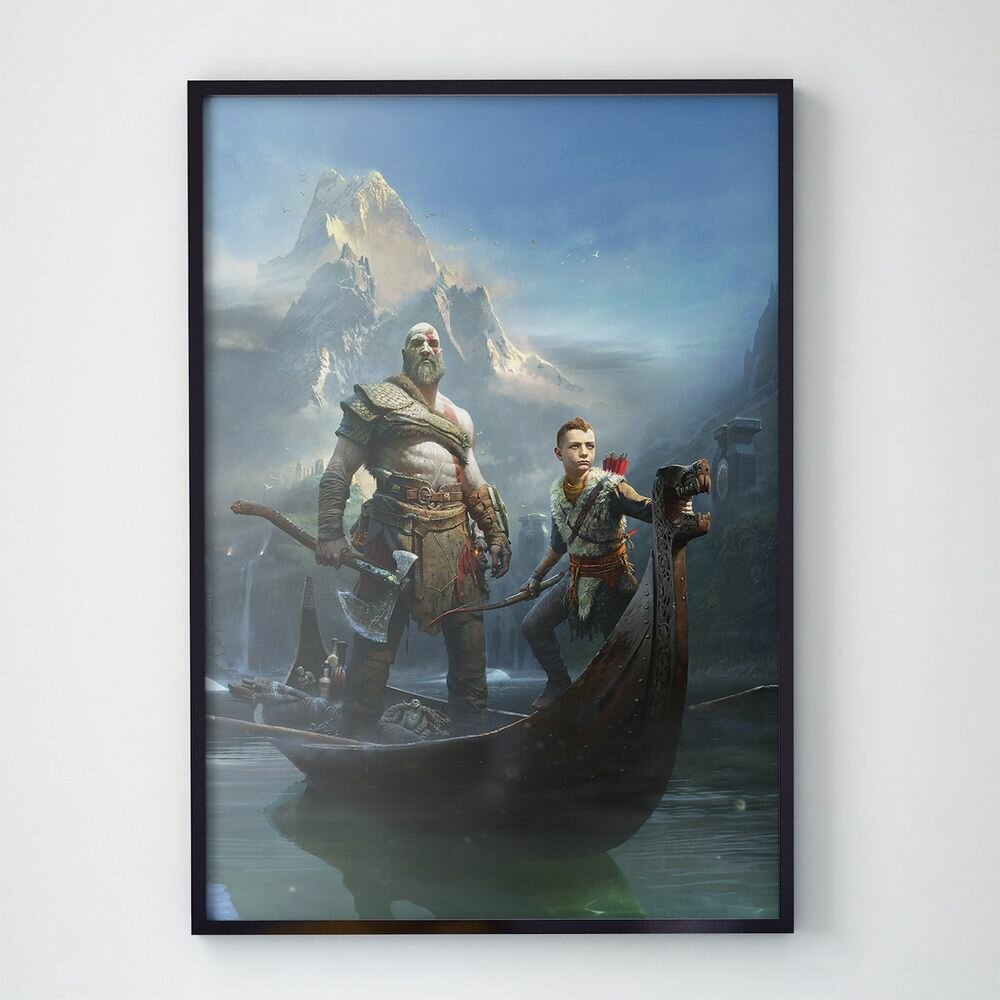 Плакат, постер God of War на бумаге, размер 42х60см