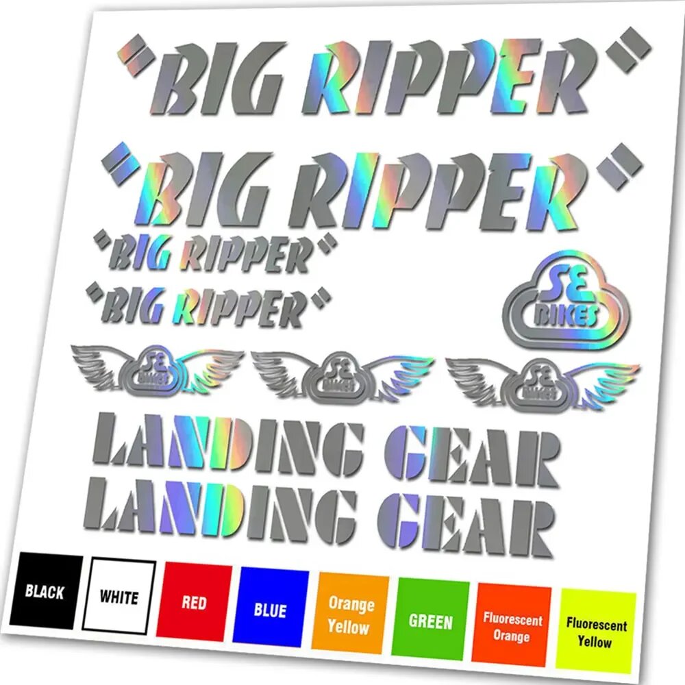 Виниловые наклейки на раму велосипеда в стиле SE BIKES BIG RIPPER - наклейка на вилку Inc LANDING GEAR