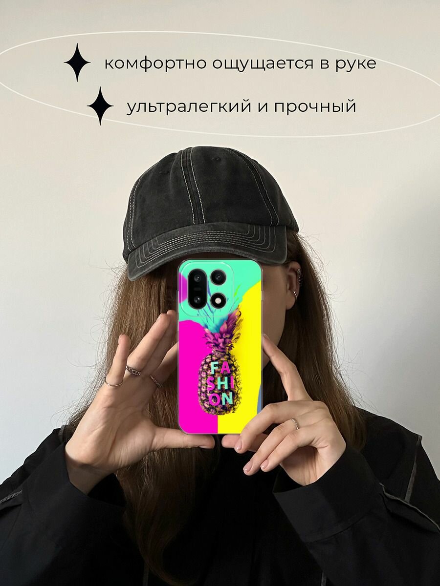 Чехол на OnePlus 15 / Ван Плас 15 с принтом Кислотный ананас 1 — фото 1
